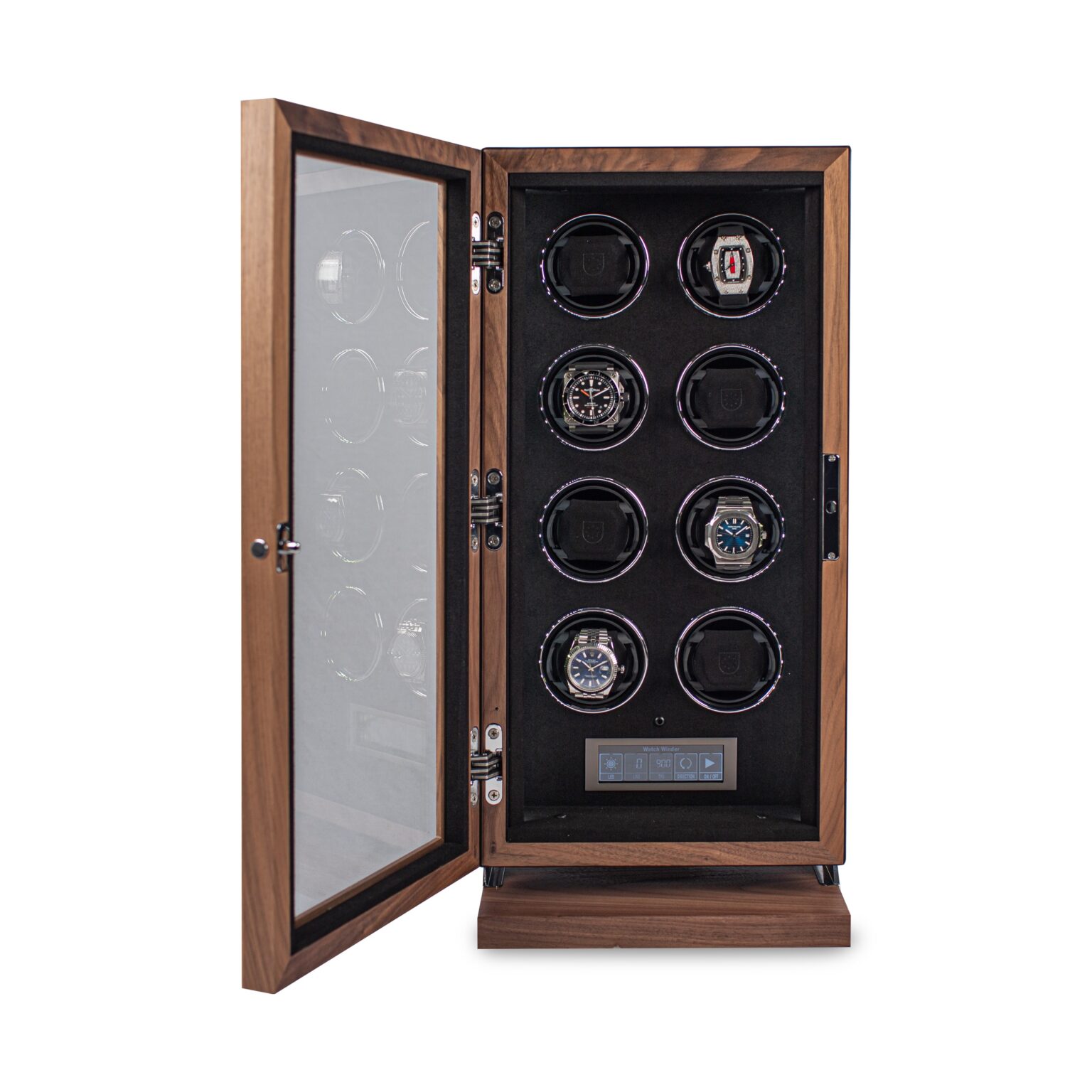 Maja 8 Fingerprint Walnut - Watch Winder - BILLSTONE Watch Winders