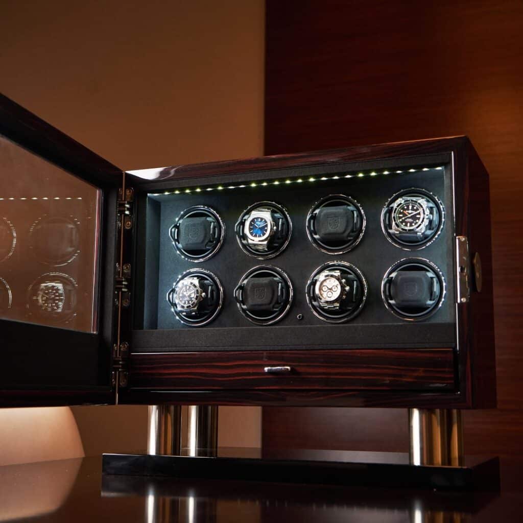Enigma 8 Fingerprint Ebony – Watch Winder - Billstone