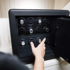 Estate 12 Black Leather – Watch Winder Safe - Billstone
