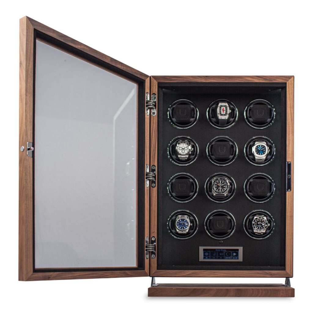Maja 12 Fingerprint Walnut – Watch Winder - Billstone