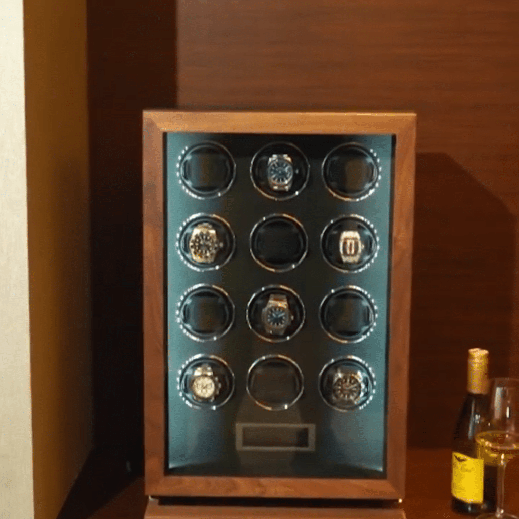 Maja 12 Fingerprint Walnut – Watch Winder - Billstone